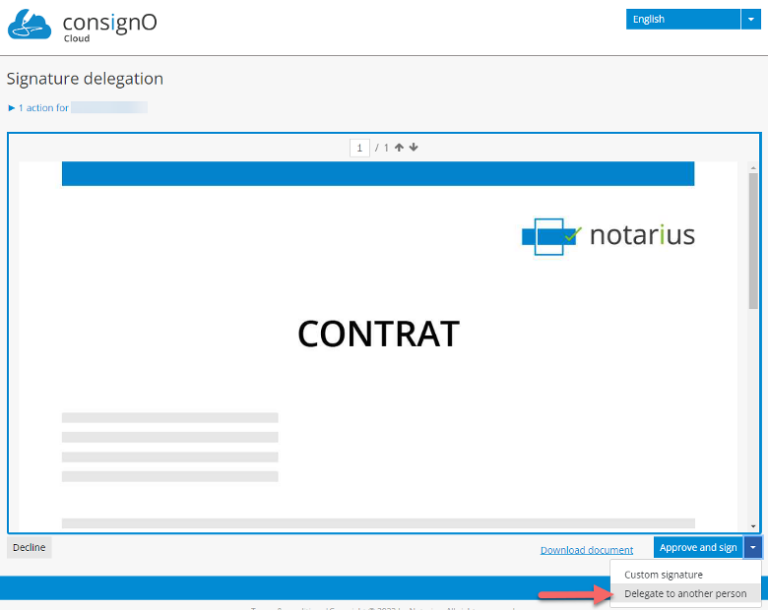 Signature Delegation – ConsignO Cloud