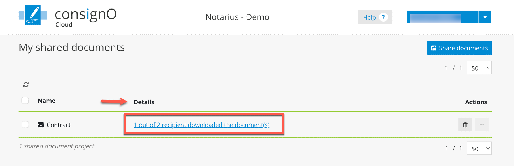 Documents sharing – ConsignO Cloud